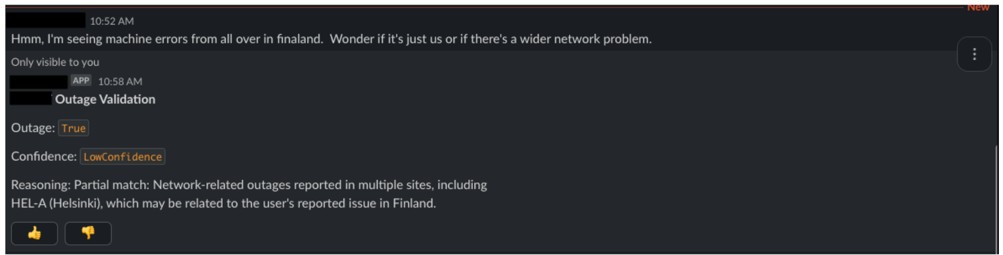 conversation with ITMonitron about an incident